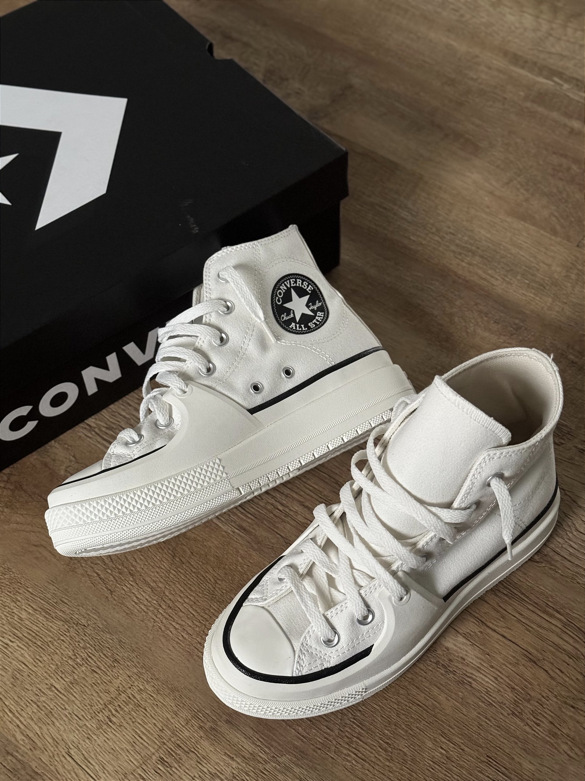CONVERSE CTAS CONSTRUCT HI (branco) - Corre de Rua