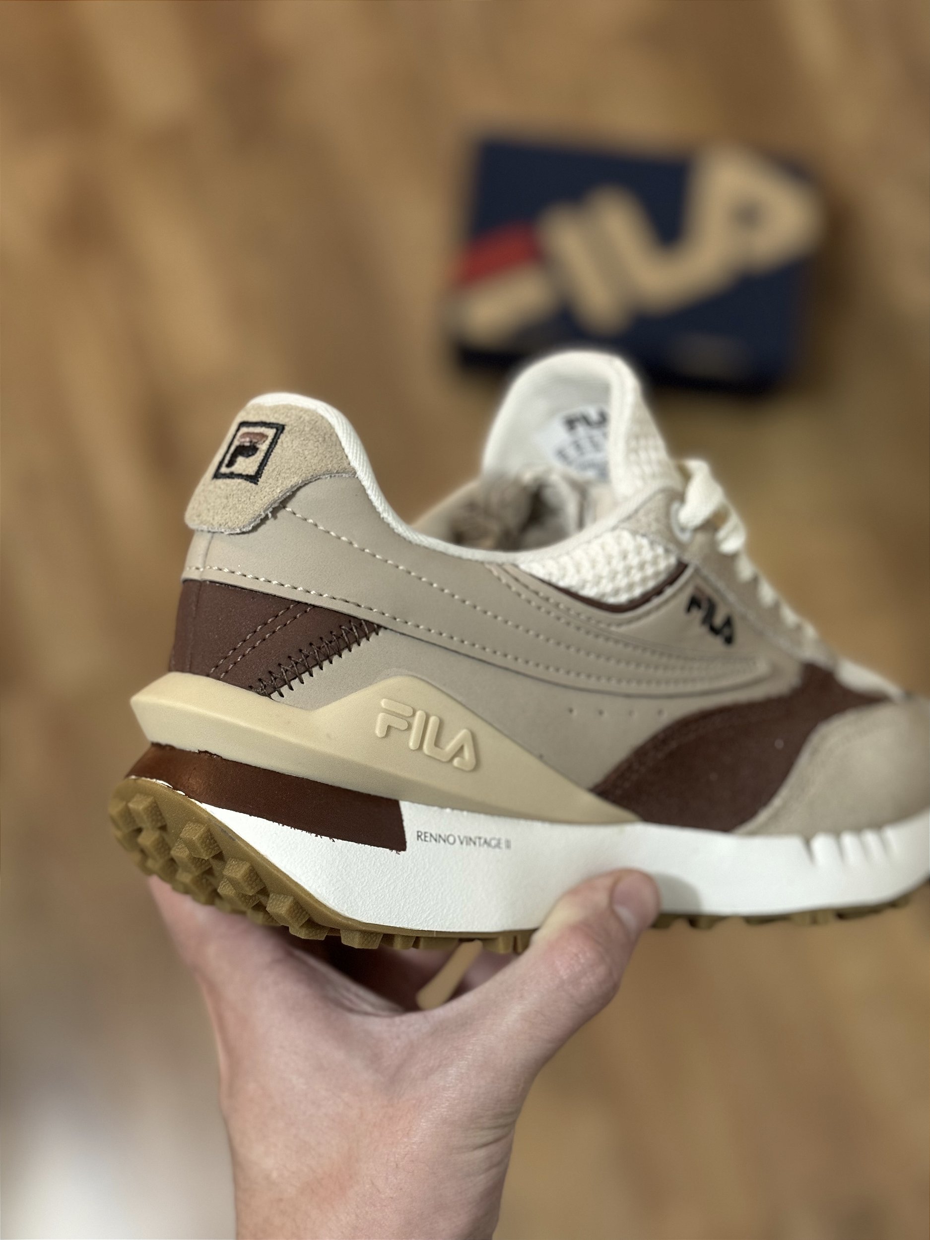 FILA RENNO VINTAGE II (oliva/marrom/bege) - Corre de Rua