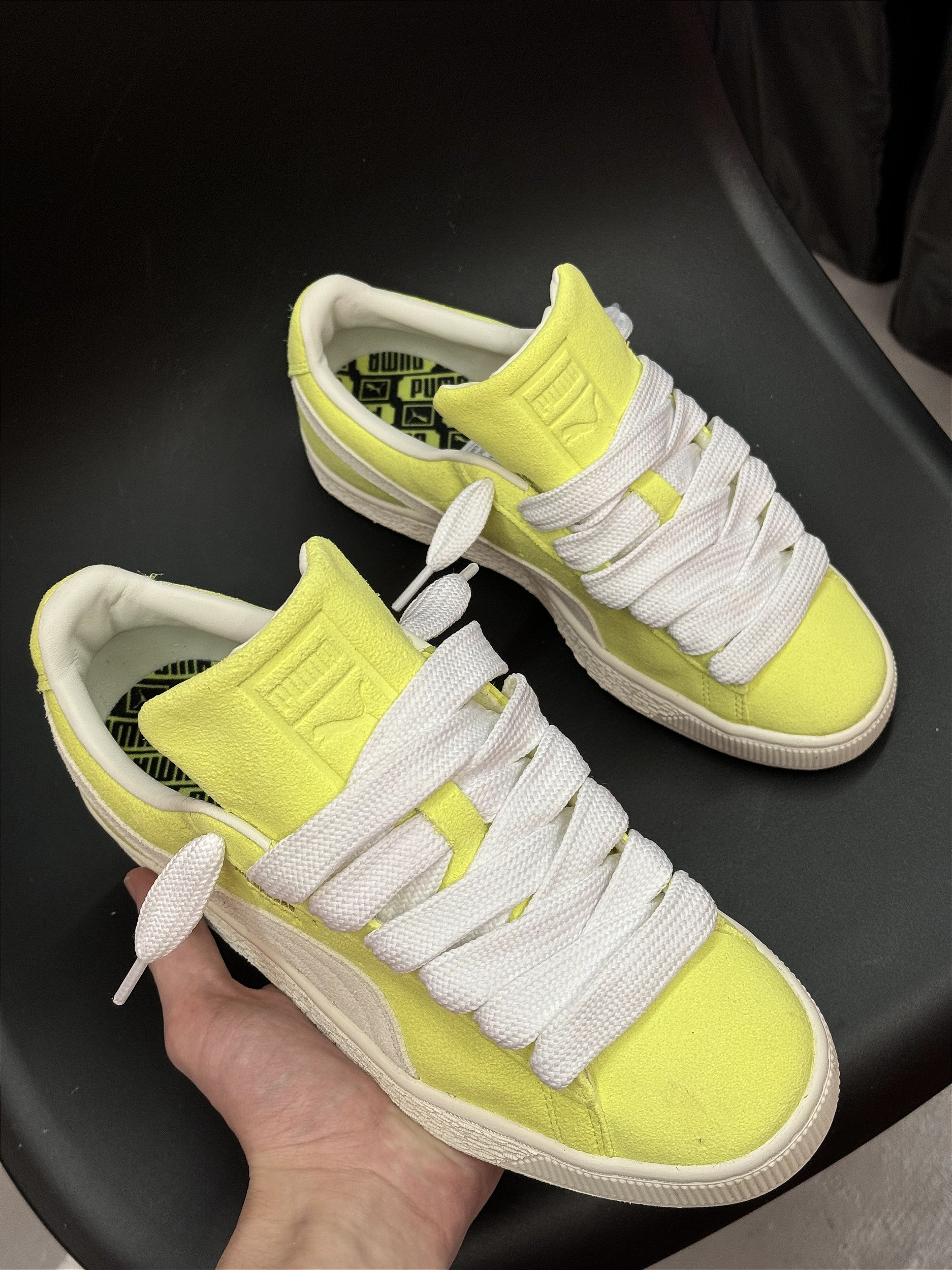 PUMA SUEDE NEON VERDE (acompanha dois cadarços) - Corre de Rua