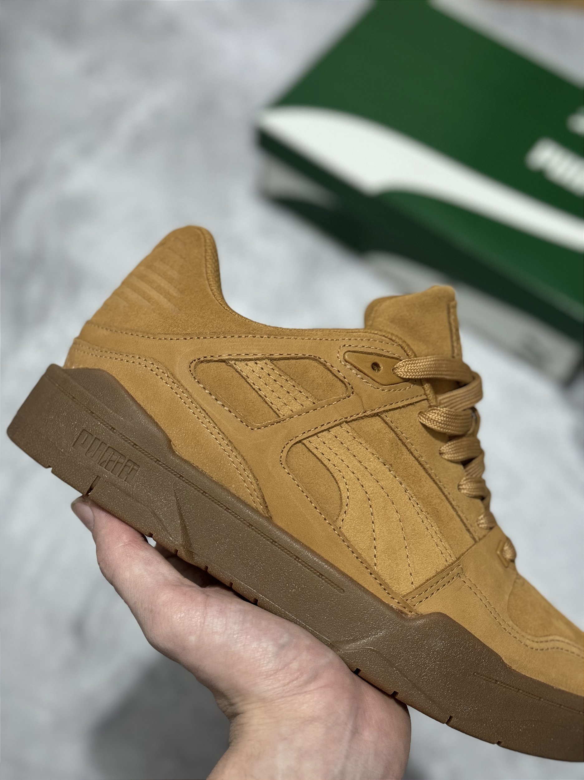 PUMA SLIPSTREAM SUEDE (Desert Tan-Gum) - Corre de Rua
