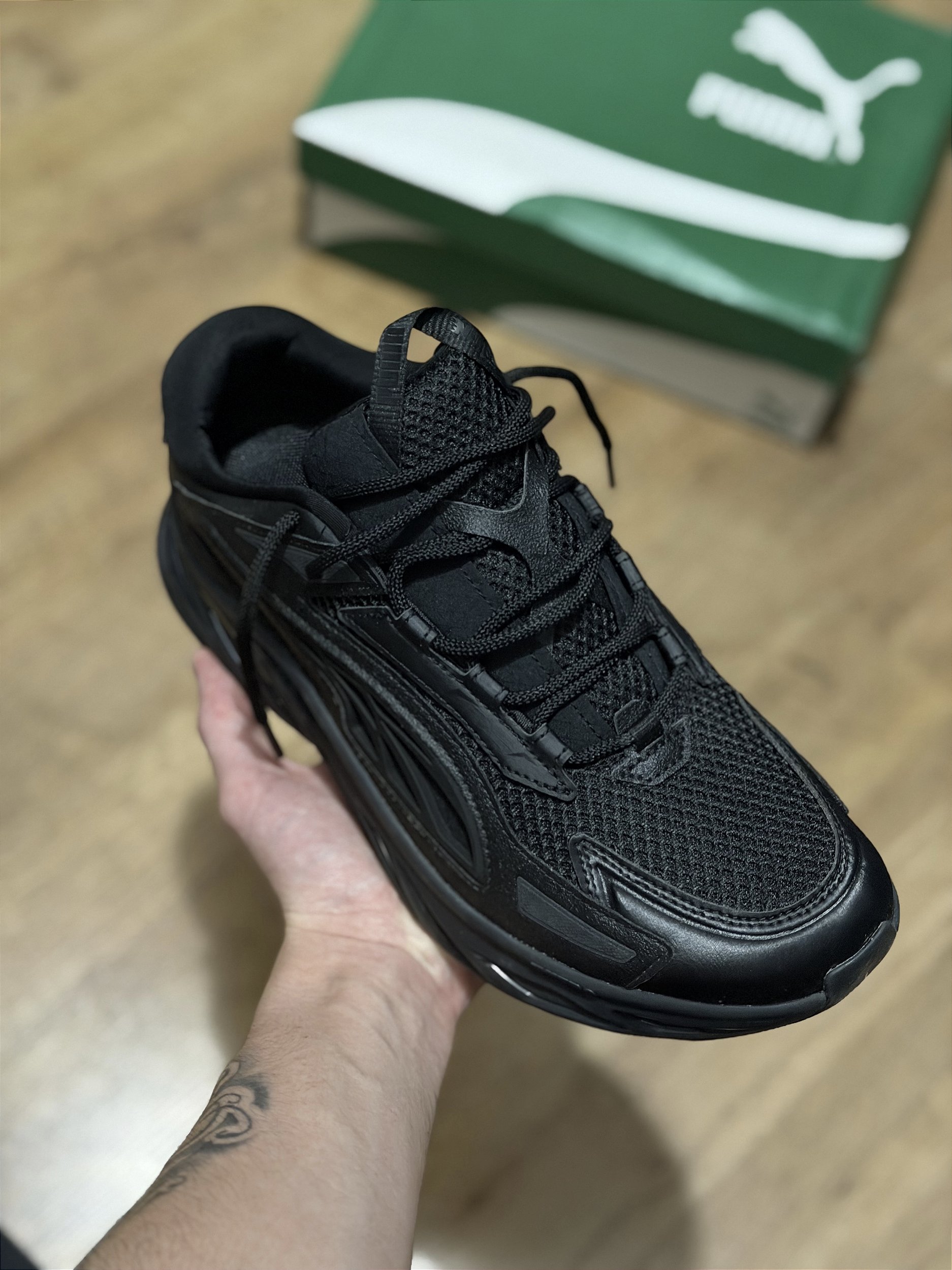 PUMA EXOTEK NITRO (black/black) - Corre de Rua