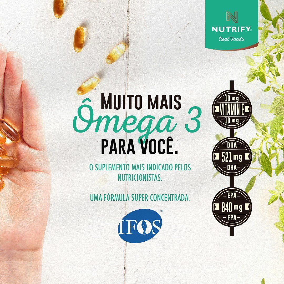 Ômega 3 (1360 mg) - Nutrify - BS Nutrition - Distribuindo sabor e saúde