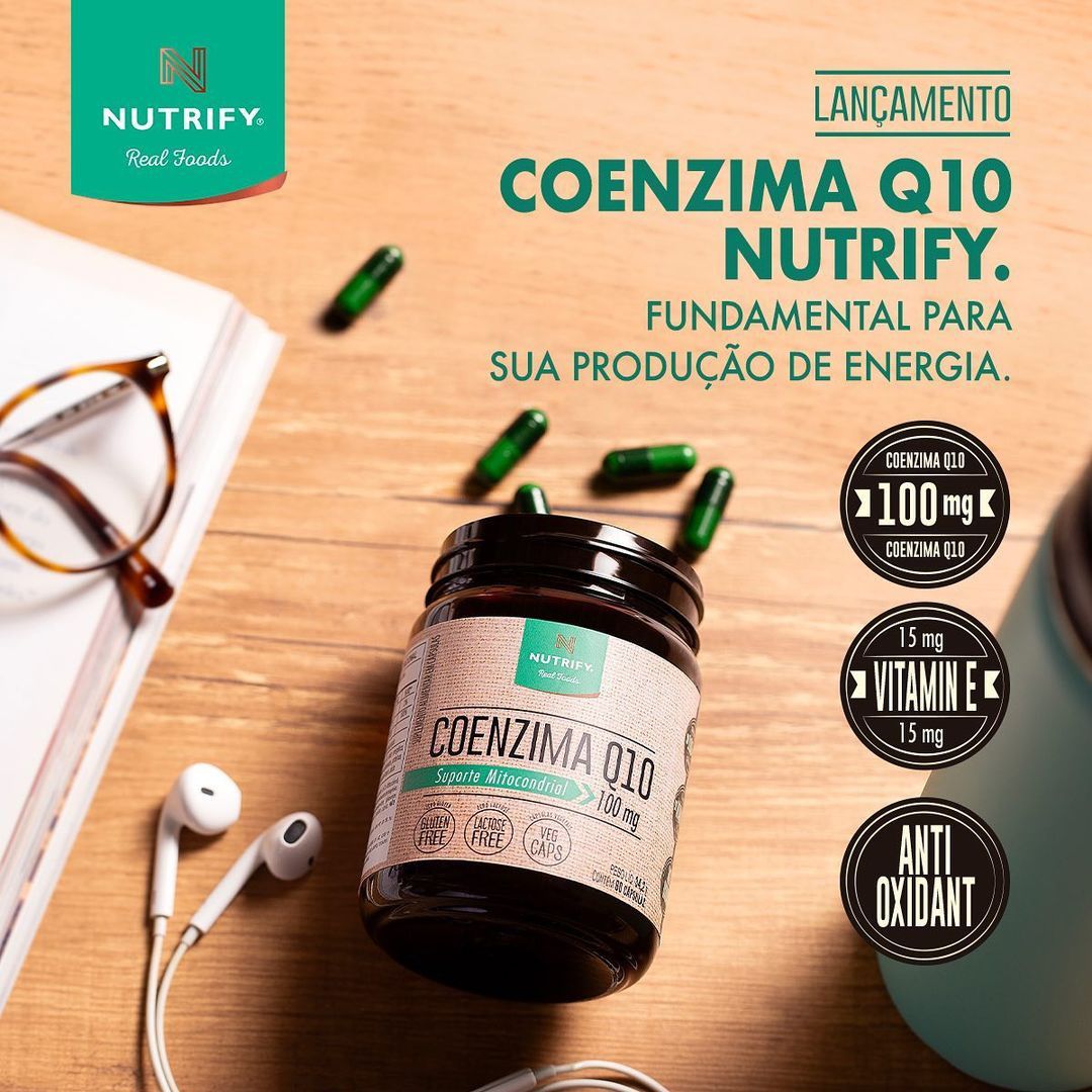 Coenzima Q10 (100mg) - Nutrify 60 cápsulas - BS Nutrition - Distribuindo sabor e saúde