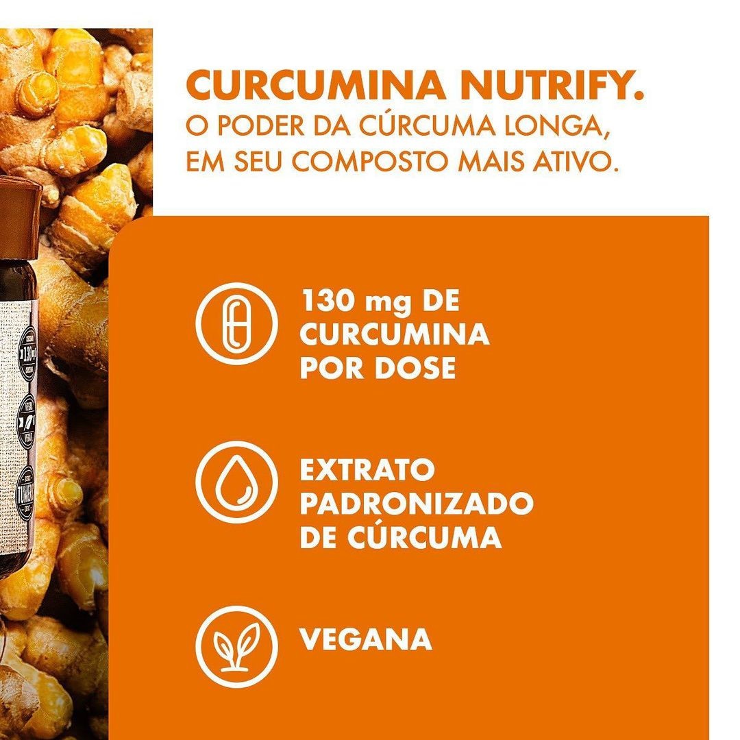 Curcumina - Nutrify 30 cápsulas - BS Nutrition - Distribuindo sabor e saúde