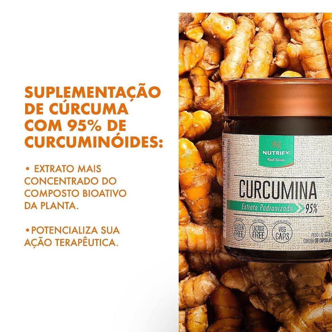 Curcumina - Nutrify 30 cápsulas - BS Nutrition - Distribuindo sabor e saúde