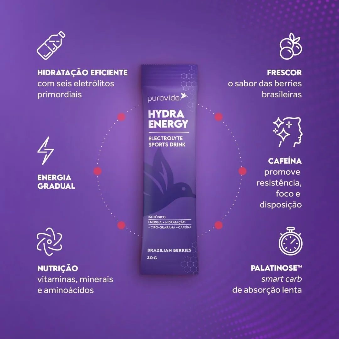 Hydra Energy Brazilian Berries - Puravida Box com 10 Sticks - BS Nutrition - Distribuindo sabor ...