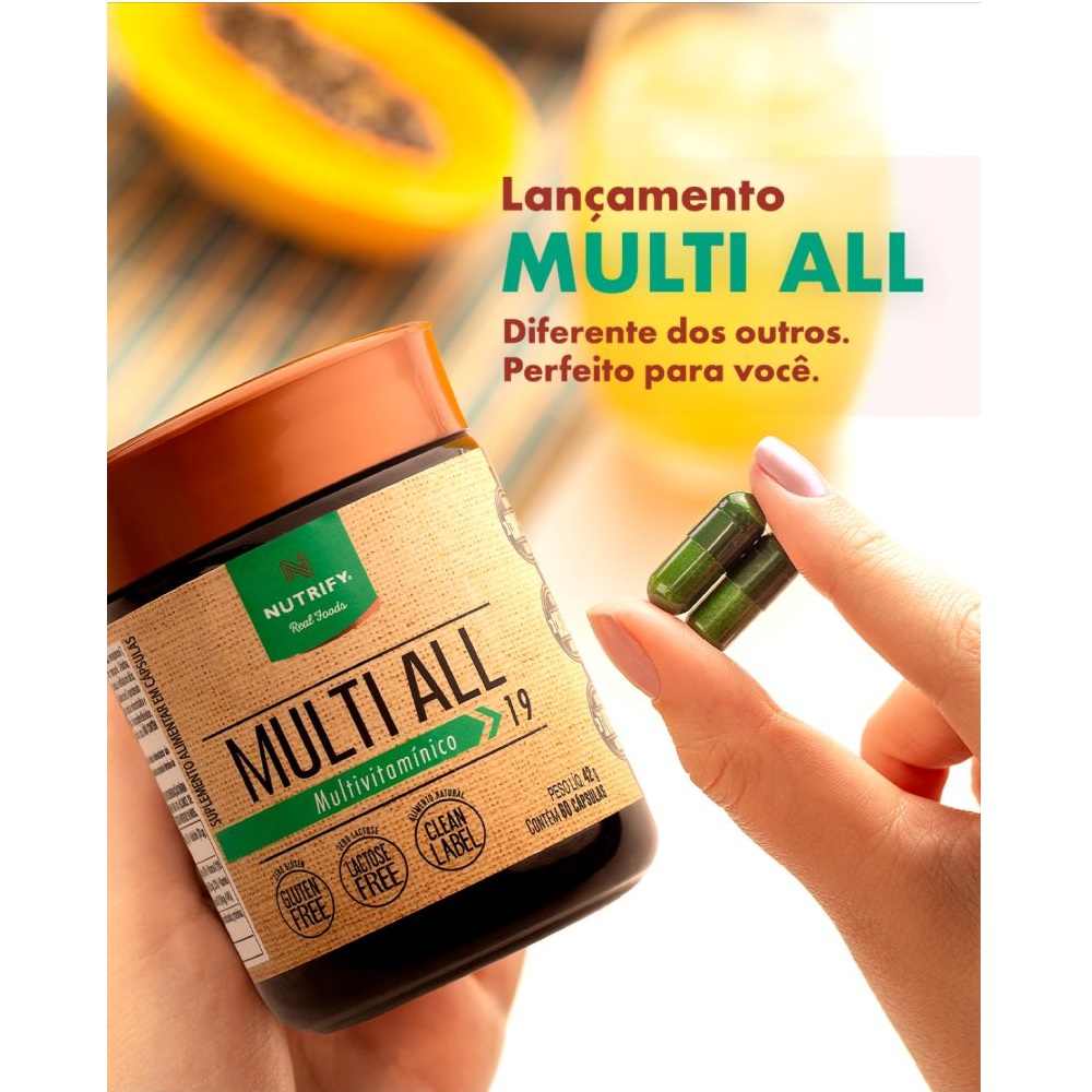 Multi All Multivitamínico - Nutrify 60 Cápsulas - BS Nutrition - Distribuindo sabor e saúde