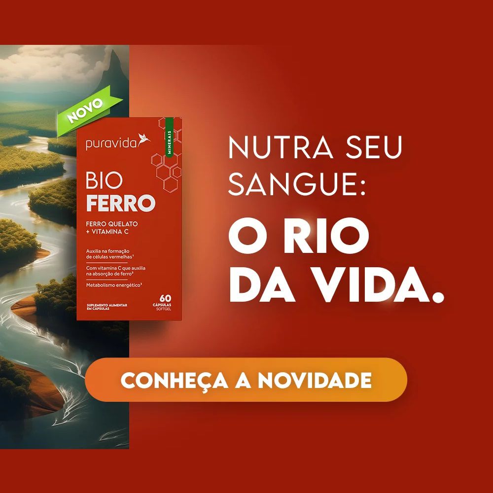 Bio Ferro - Puravida 60 Cáps - BS Nutrition - Distribuindo sabor e saúde