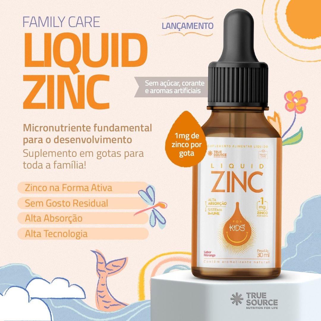 Liquid Zinc Sabor Morango - True Source 30 Ml - BS Nutrition ...