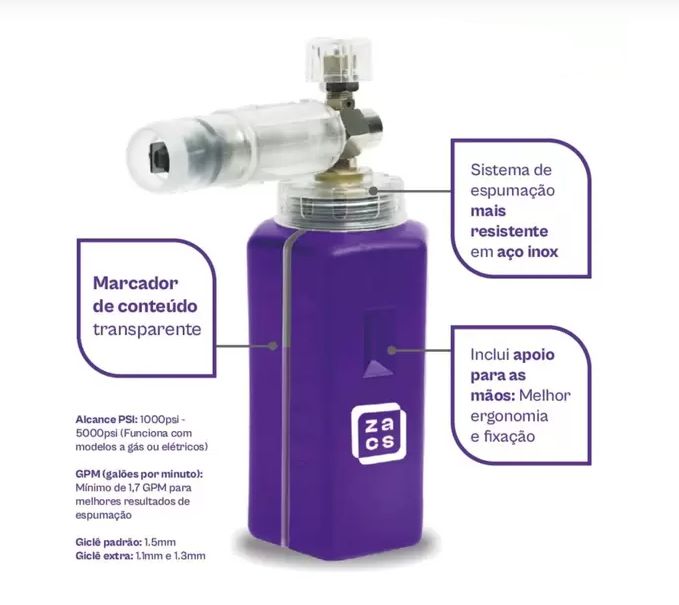 SNOW FOAM SILVER ZACS - A Casa da Estética Automotiva