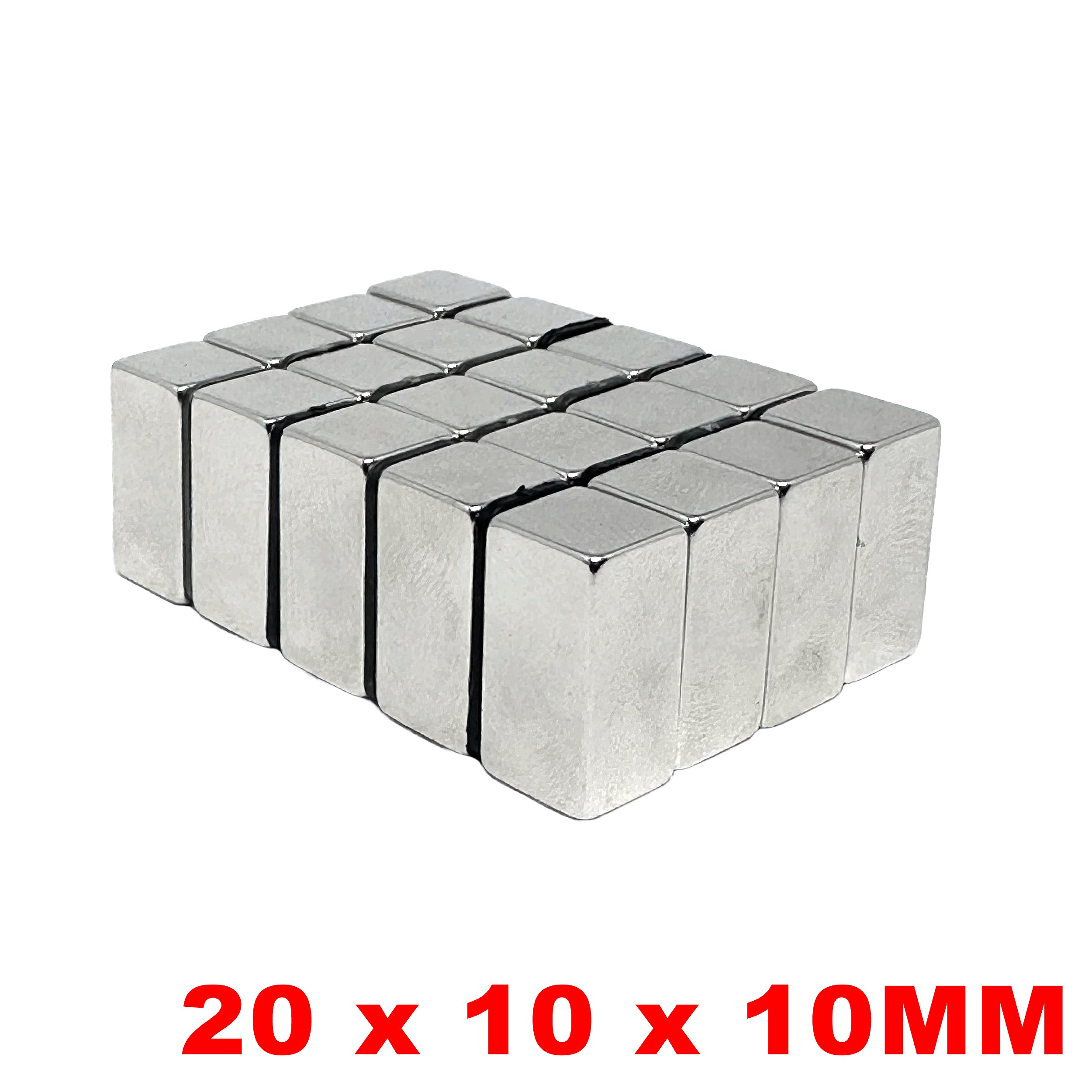 Imã De Neodímio Bloco 20mm x 10mm x 10mm - Super Magnet ...