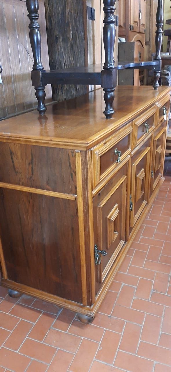 Balcão três portas e três gavetas Jacarandá - Móveis Coser