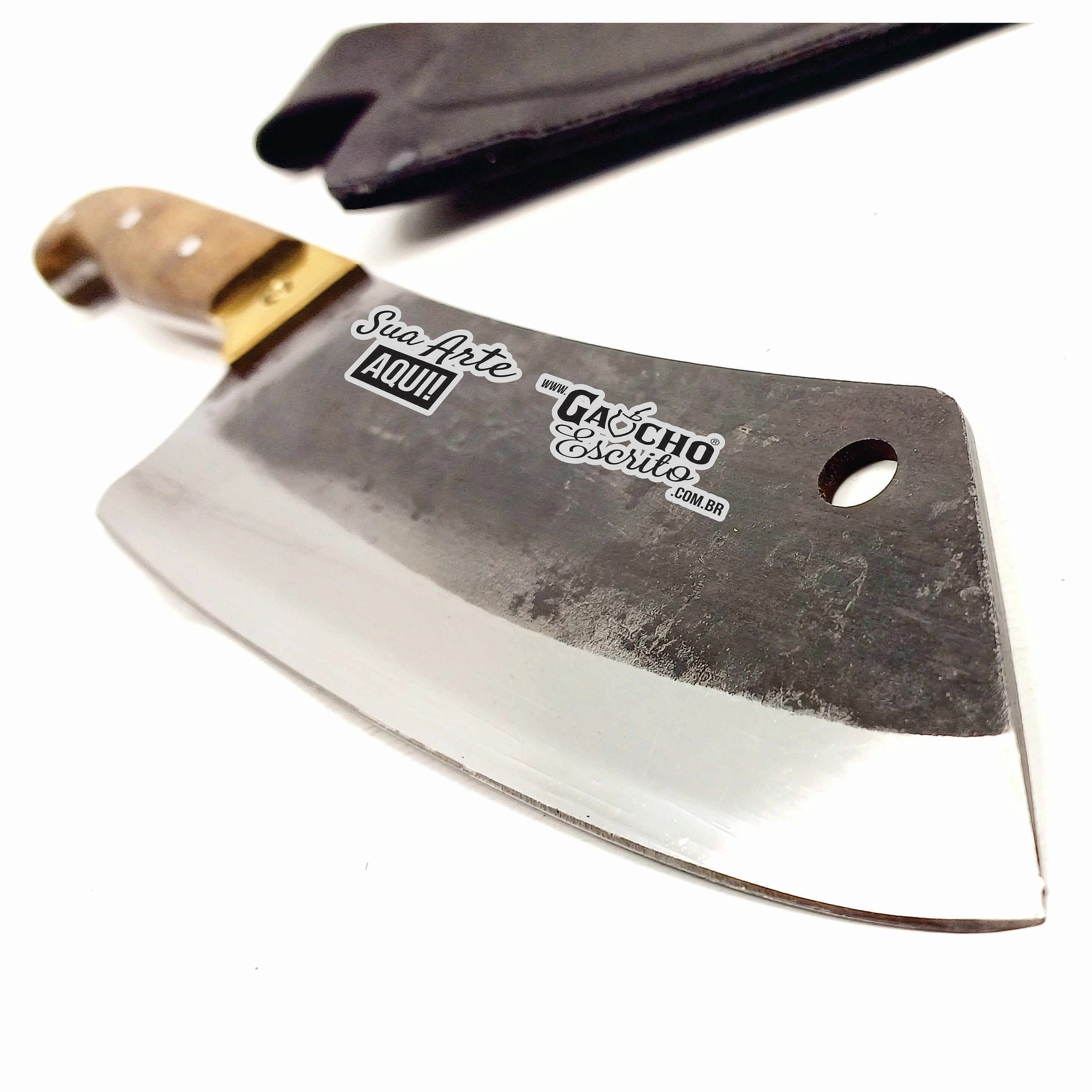 Cutelo Artesanal Personalizado Lâmina 8" Rústica Brute Forge Aço ...