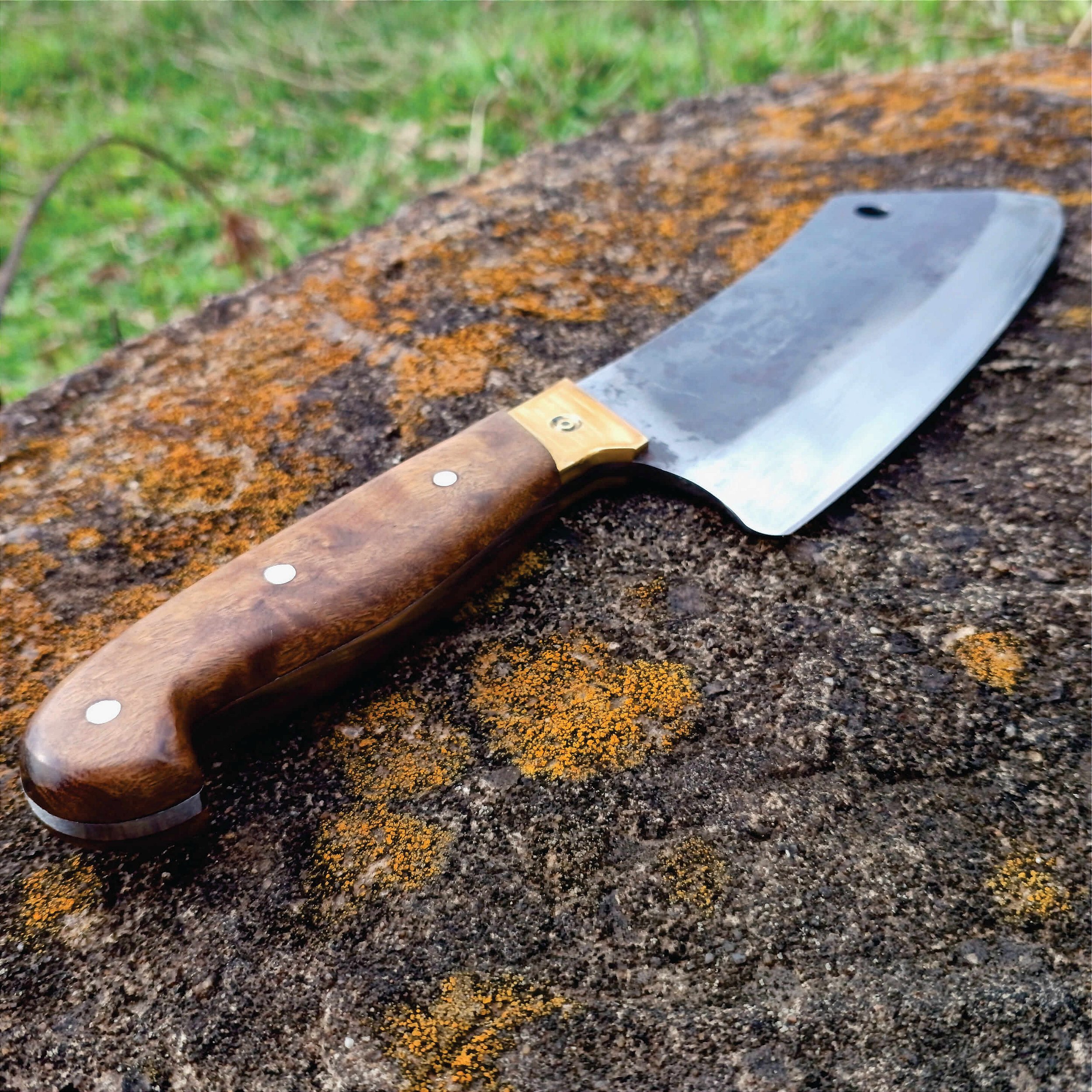 Cutelo Artesanal Personalizado Lâmina 8" Rústica Brute Forge Aço ...