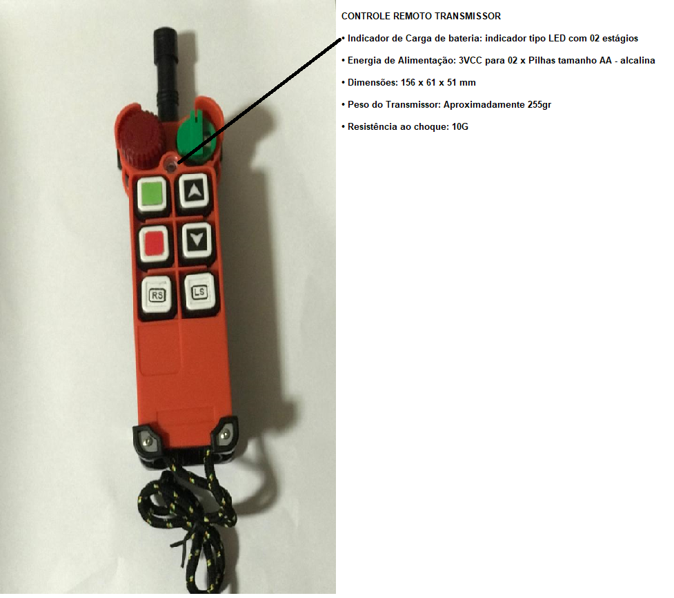 Radio Controle Remoto Industrial Telecontrol - CRP.ASSISTÊNCIA TÉCNICA E VENDA-Controle remoto ...