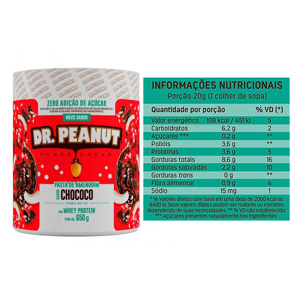DR. PEANUT POWER CREAM CHOCOCO 650G - CASAL MONSTRO SUPLEMENTOS