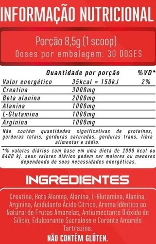 MD BETA PUMP FUSION PRE WORKOUT FRUTAS AMARELAS 255G - CASAL MONSTRO ...