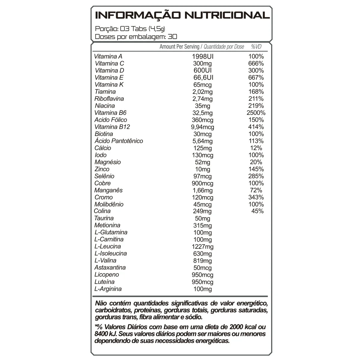 MD MULTIVITAMINICO ALL 26 + PLUS - 90 TABS - CASAL MONSTRO SUPLEMENTOS