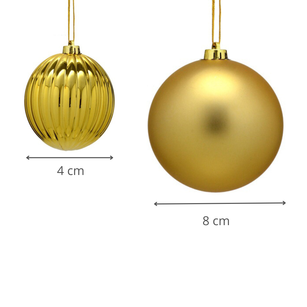 Conjunto 37 Bolas Para Arvore Natal Brilhante Fosco Relevo Enfeite ...