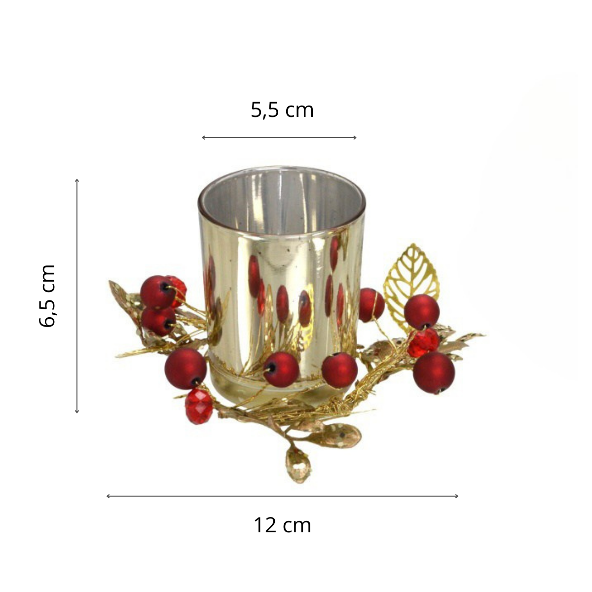 Conjunto 2 Porta Vela Candelabro Natalino Dourado Castiçal Decoracao ...