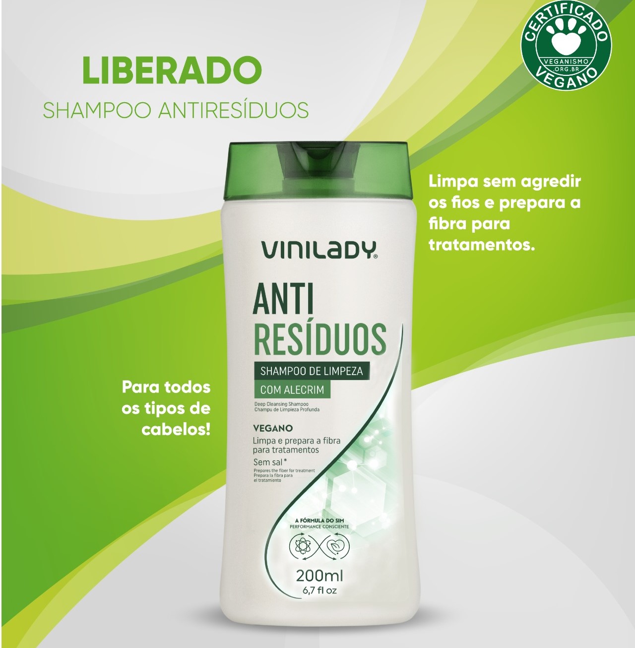 Shampoo Limpeza Anti-Resíduos Vinilady - Loja Virtual Vinilady