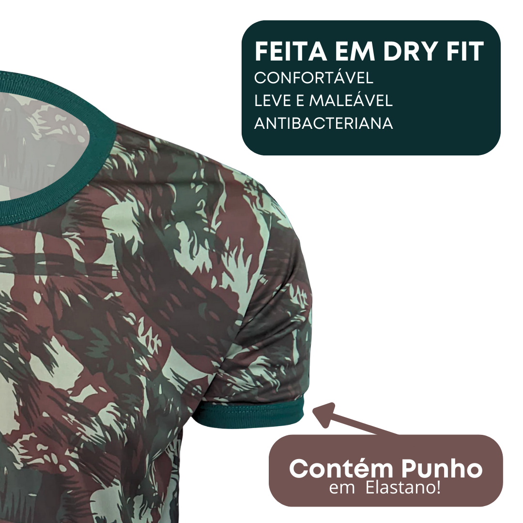 Camiseta Tática Militar Camuflada Padrão EB - Dry Fit - Estampa 10 ...