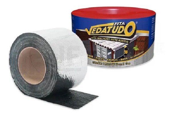 Fita Adesiva Aluminizada DRYKO 10CM X 10M Rolo Vedatudo - Aldem Comércio