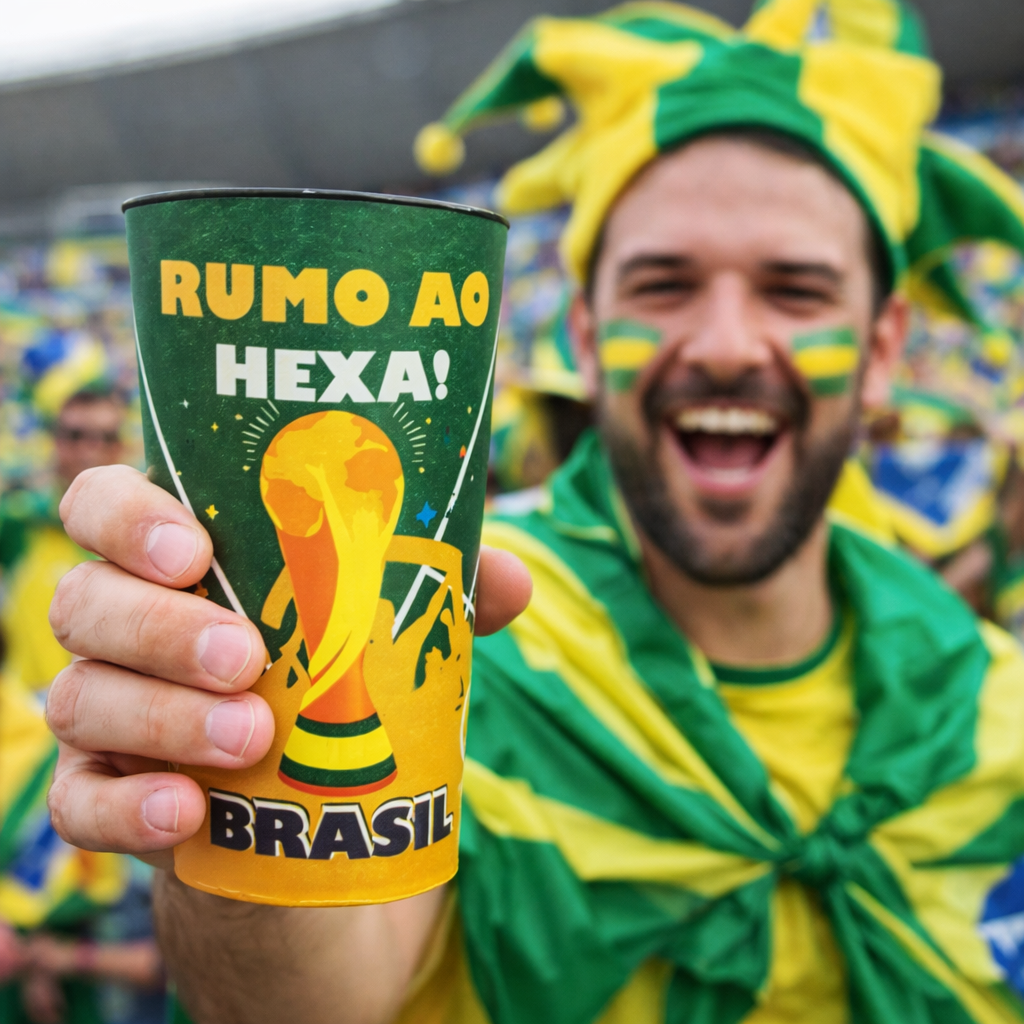 Copo Rumo ao Hexa Brasil 500ml - Amorelli Acessórios | Loja de ...