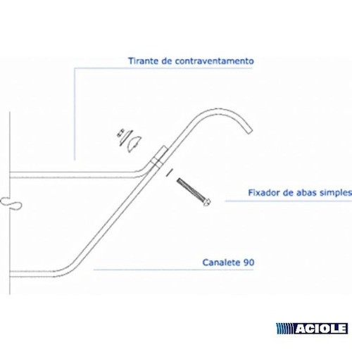 Tirante para canalete 90 - Tindiba Materiais de Construção