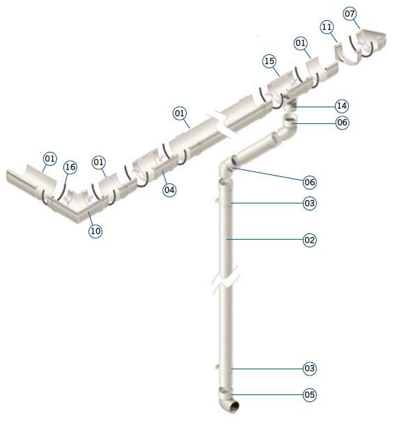 calha pvc amanco - Tindiba Materiais de Construção
