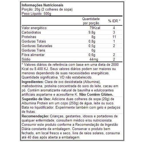 Albumin Protein (500g) - Athletica - Big Shape Suplementos