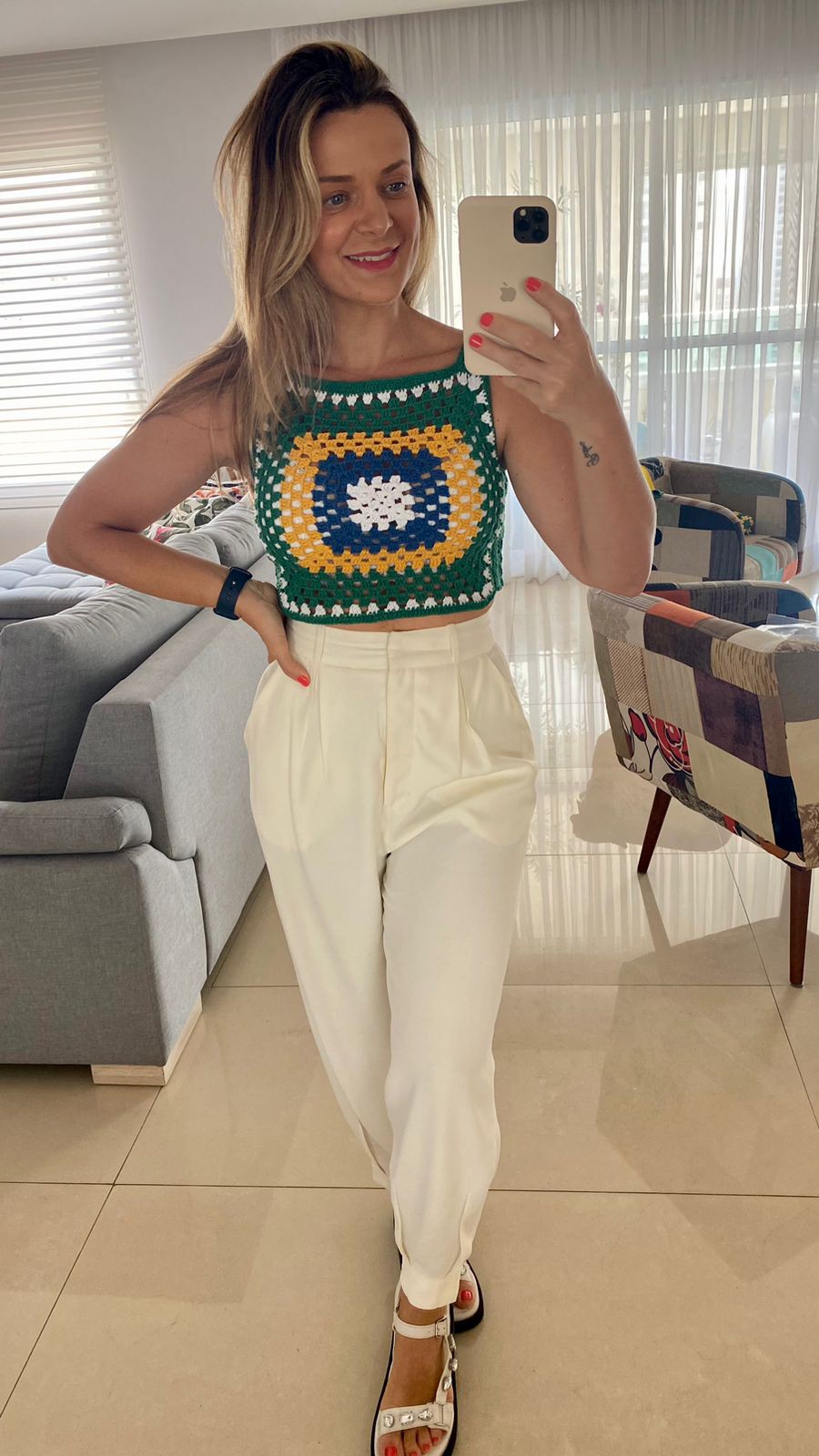 Top em crochê bandeira do Brasil 🇧🇷 - Madame Ninna - loja online de ...