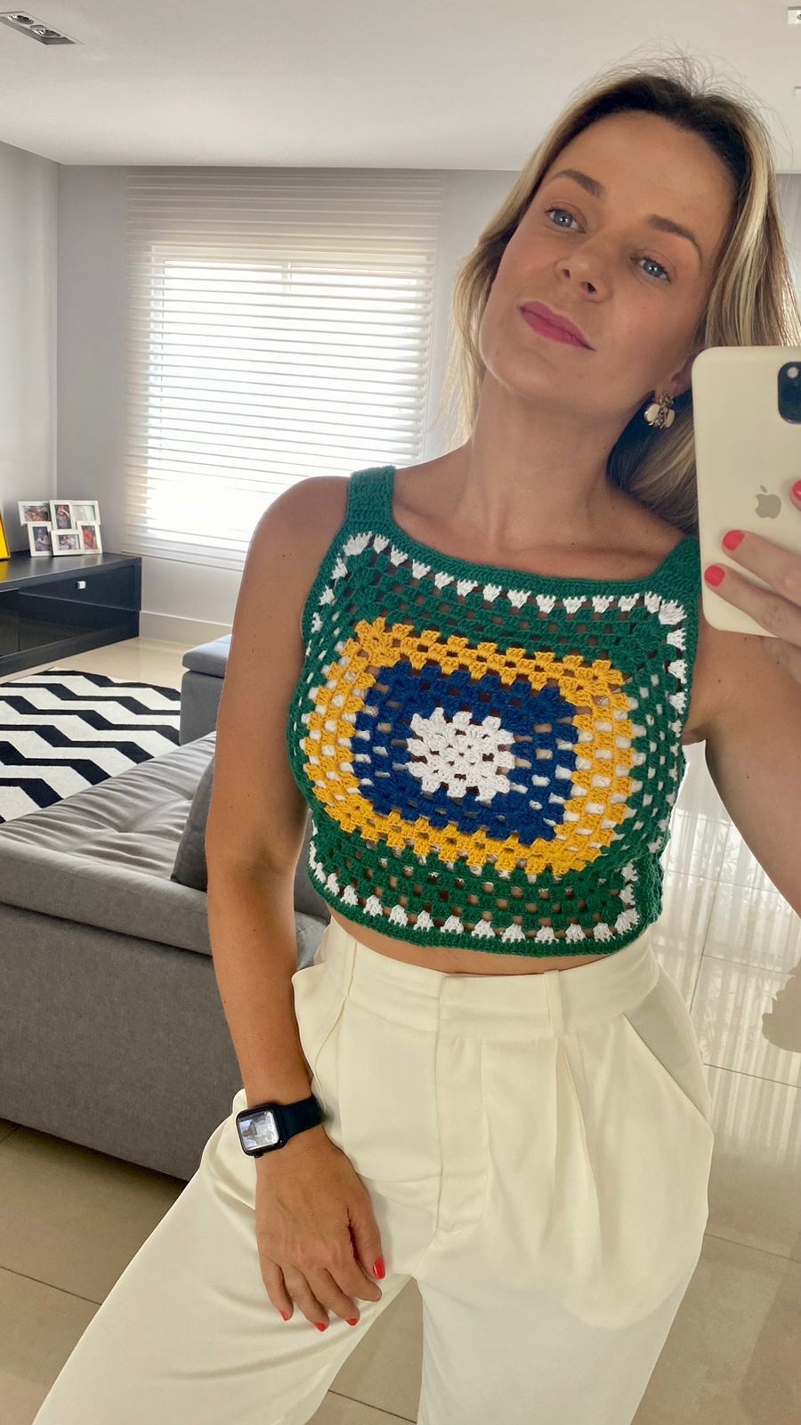 Top em crochê bandeira do Brasil 🇧🇷 - Madame Ninna - loja online de ...