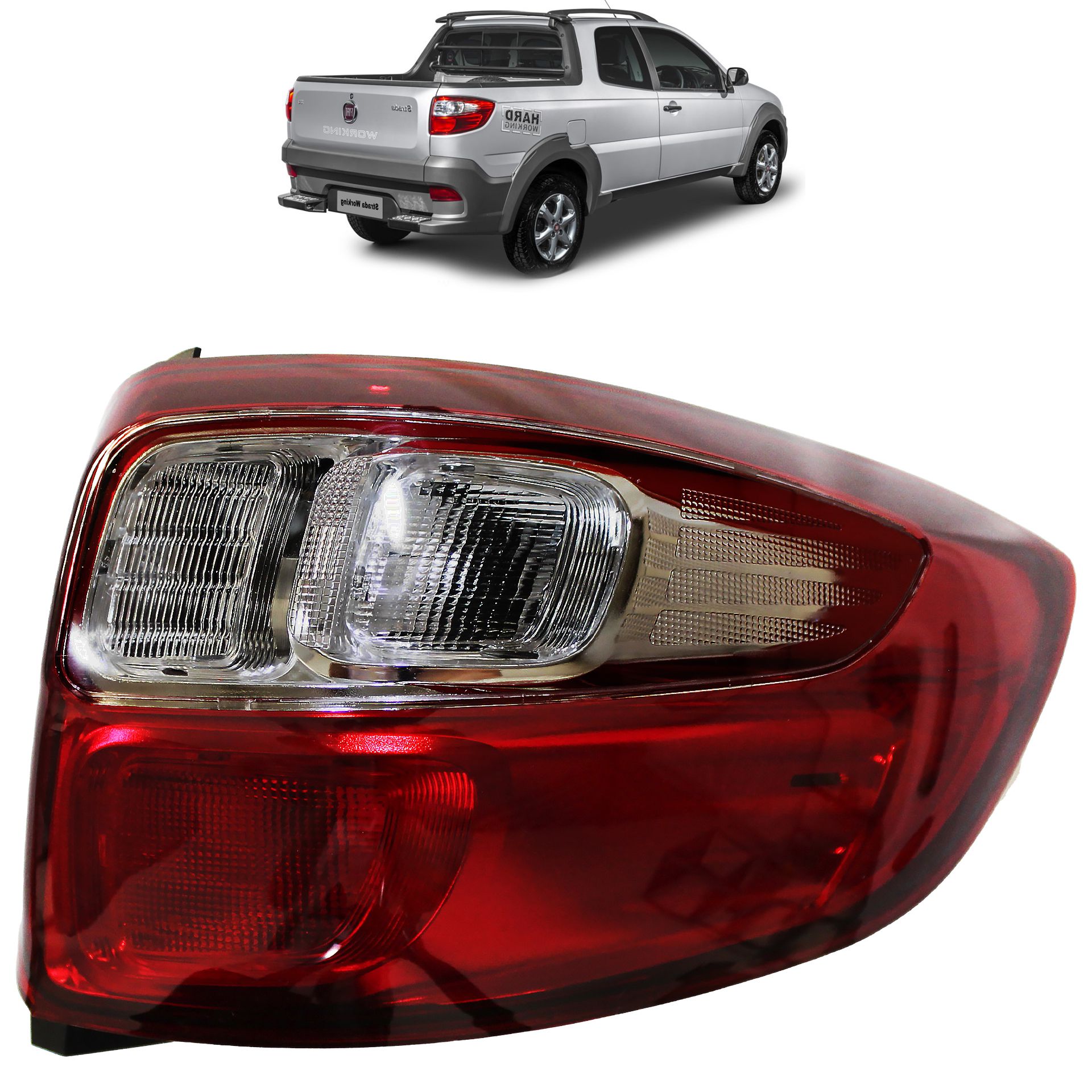 Lanterna Traseira Strada 2014 2015 2016 2017 2018 2019 FUMÊ - Balala Mix