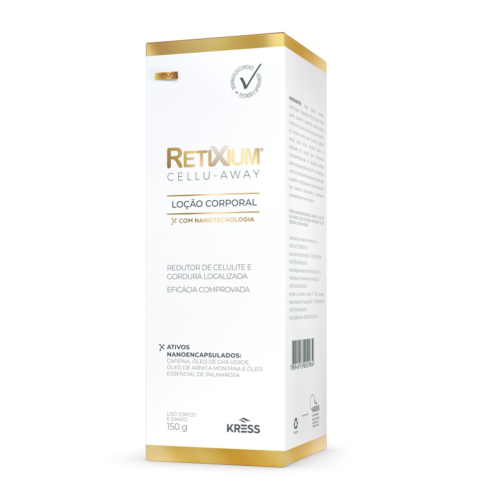 RETIXIUM CELLU AWAY REDUTOR DE CELULITE GORDURA LOCALIZADA LOÇAO 150G ...