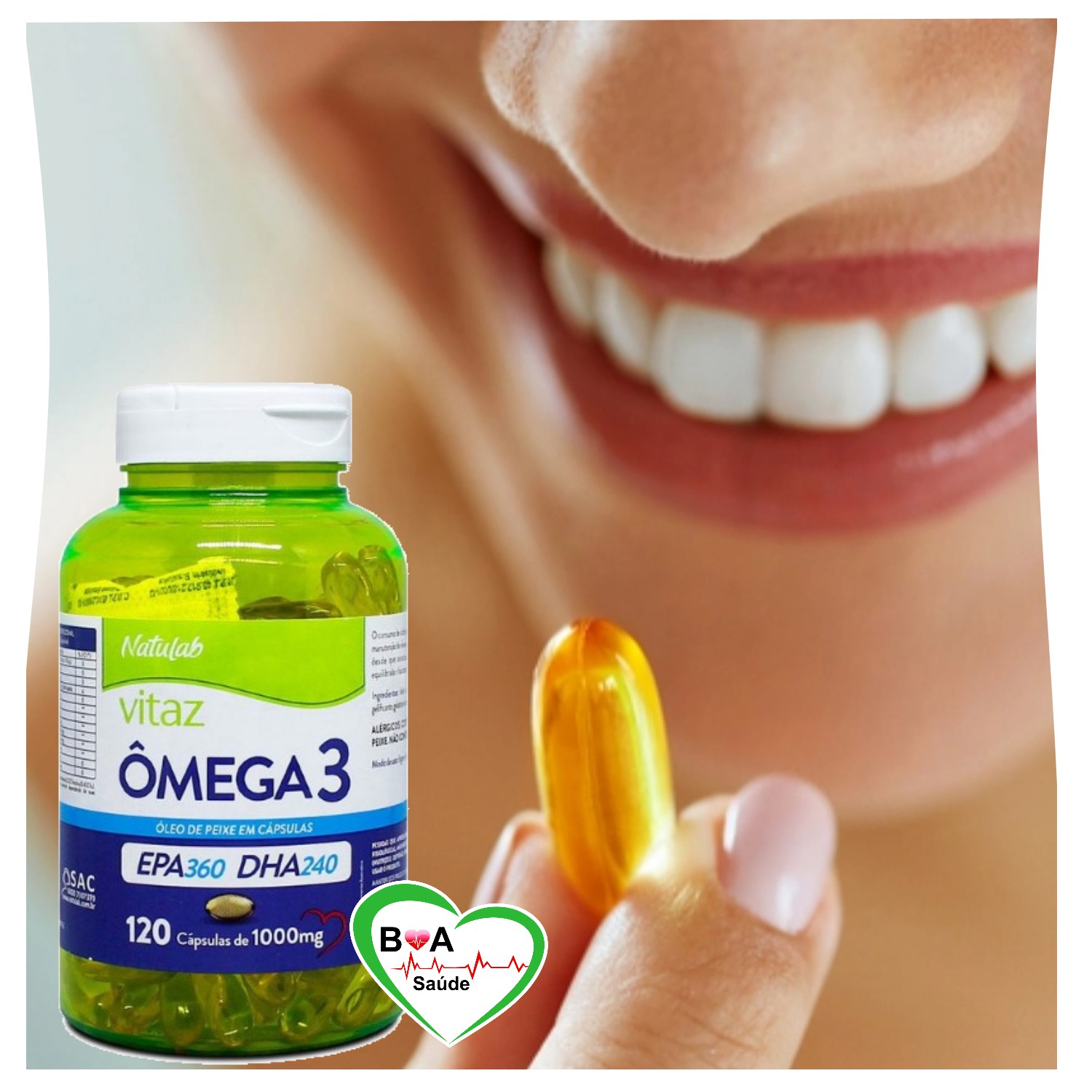 VITAZ OMEGA 3 1000 MG COM 120 CAPS NATULAB BOA SAÚDE SUPLEMENTOS - BOA ...