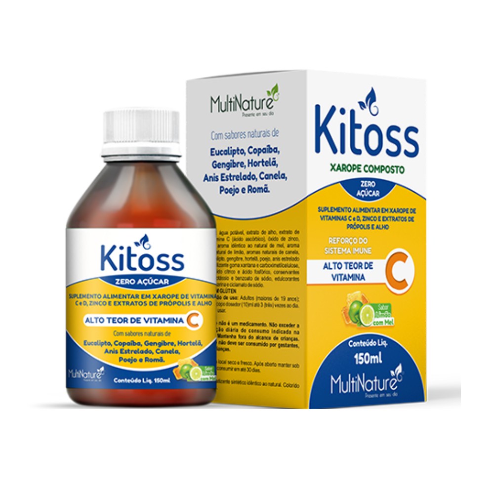 KITOSS XAROPE COMPOSTO MEL PROPOLIS E ALHO E VITAMINAS 150 ML S ACUCAR ...