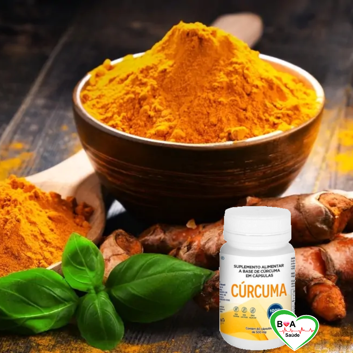 CURCUMA 500MG COM 60 CAPSULAS ACAFRAO DA TERRA ORIGINAL DOCTOR BERGER ...
