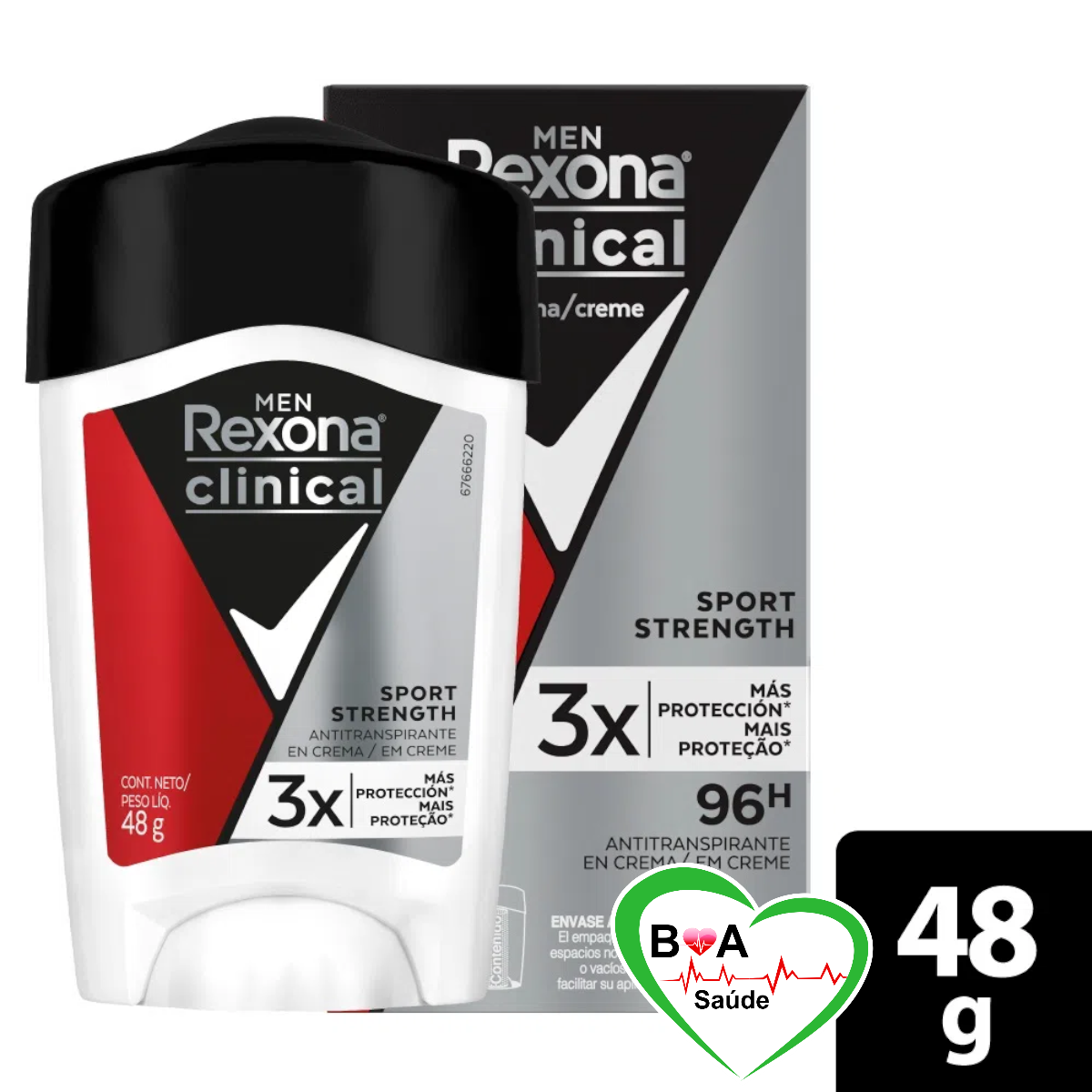 REXONA CLINICAL CLEAN MEN SPORT STRENGHT VERMELHO 48 G - BOA SAUDE ...