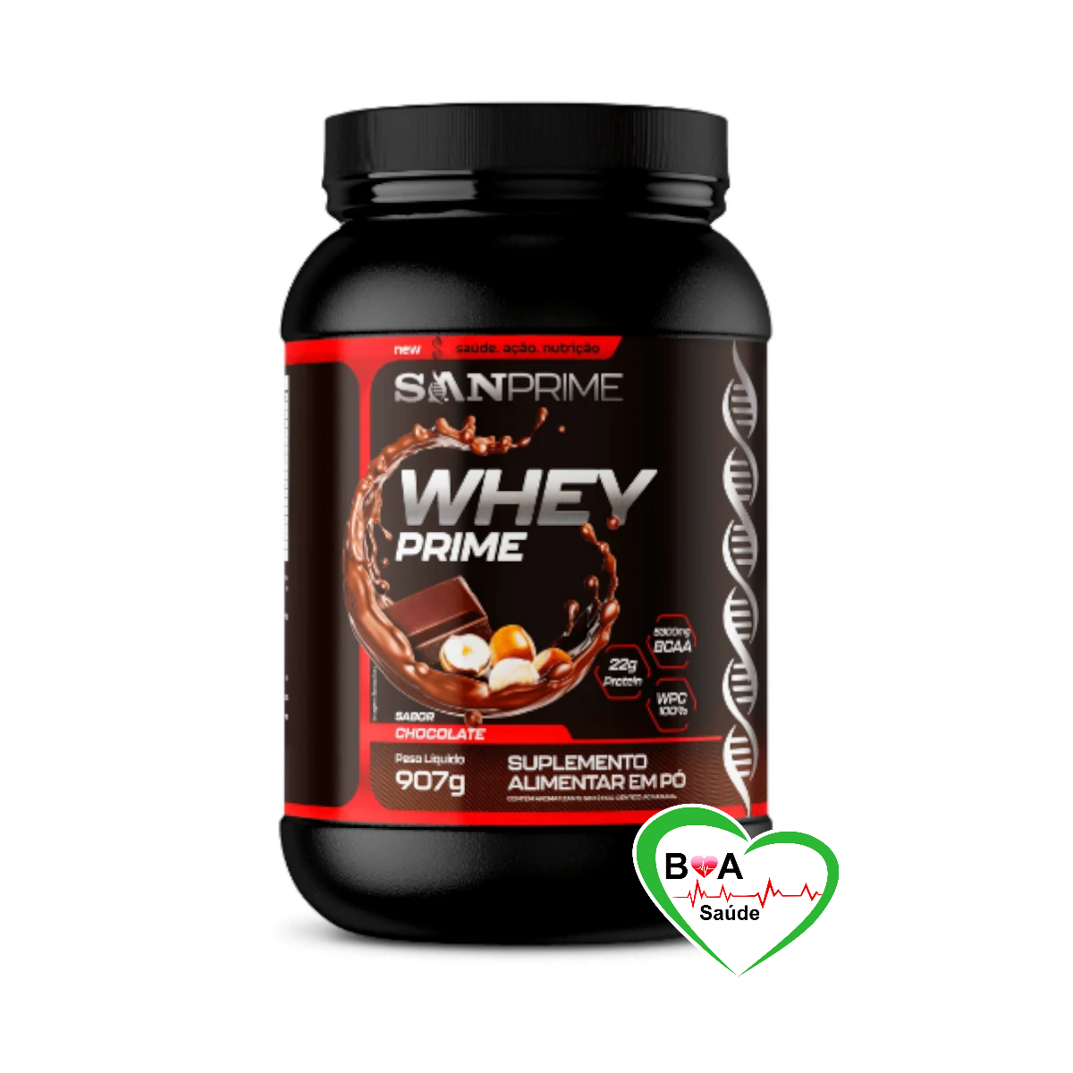 WHEY PROTEIN PRIME 100% CONCENTRADO PURO SANPRIME - BOA SAUDE - BOA ...