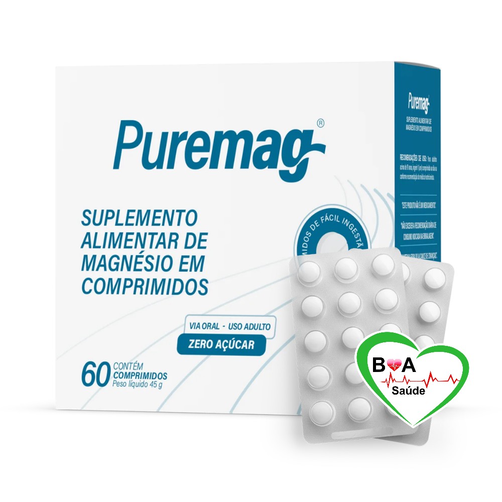 PURE MAGNÉSIO P.A. PUREMAG C/ 60 CAPSULAS KRESS BOA SAUDE LOJA VIRTUAL ...