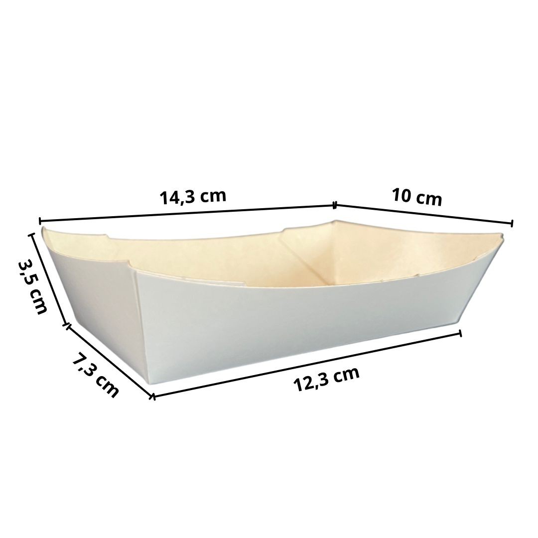 Canoa de Papel Para Porções - 12,3x7,3x3,5 cm - Melhor preço ...