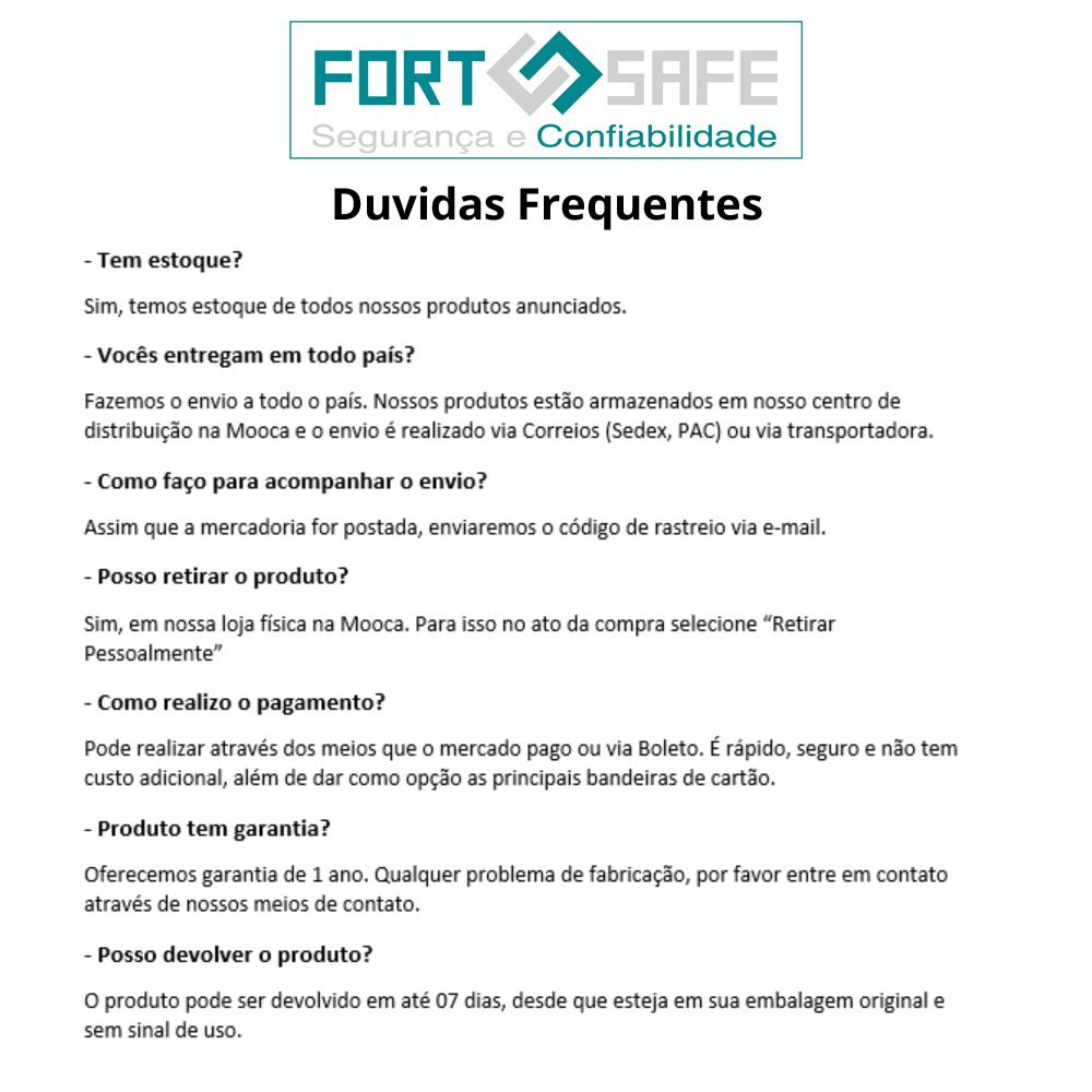 Cofre Concretado - C100 - Mecânico - Cofres e Moveis de Aço - Fort Safe