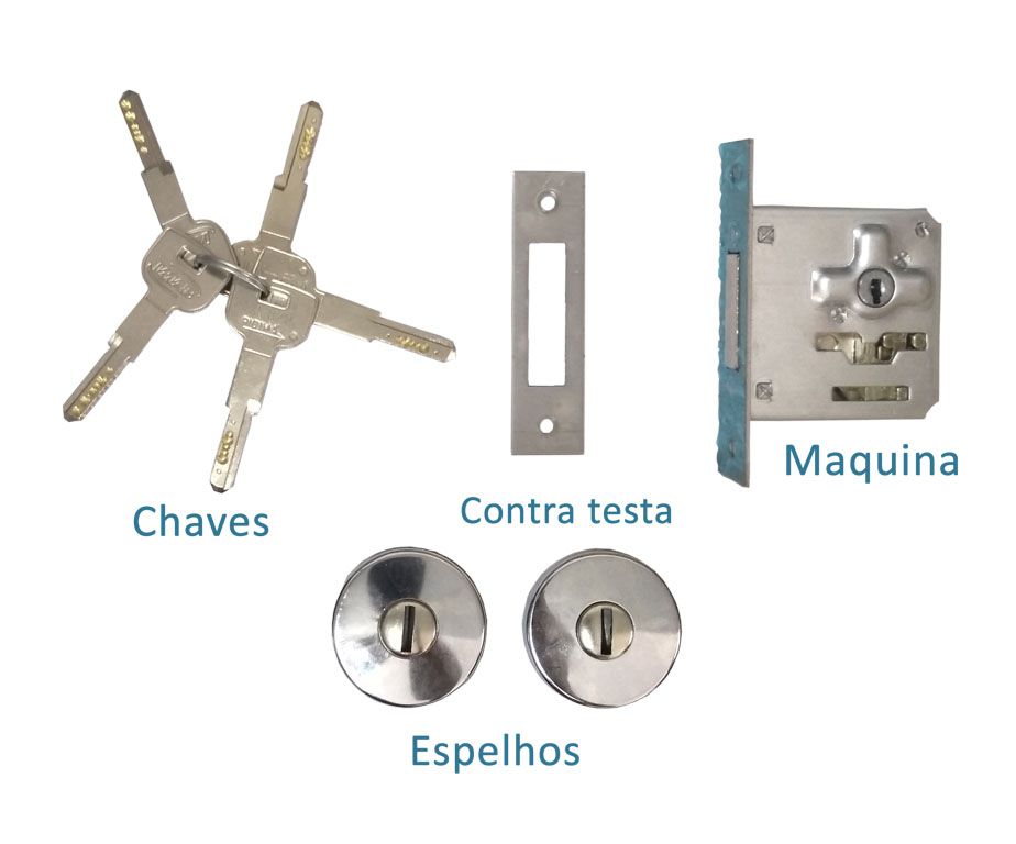 Fechadura Mecânica - Multiponto - 5 chaves - Cofres e Moveis de Aço ...