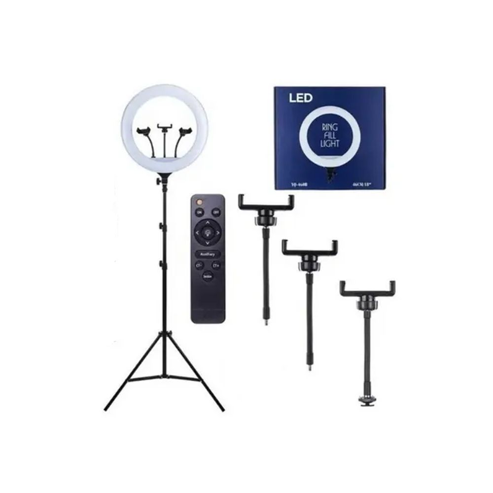 Ring Fill Ligth LED com Tripé 18" YQ-460B - Casa Sertaneja Eletro - Aqui nós não perdemos negócio!