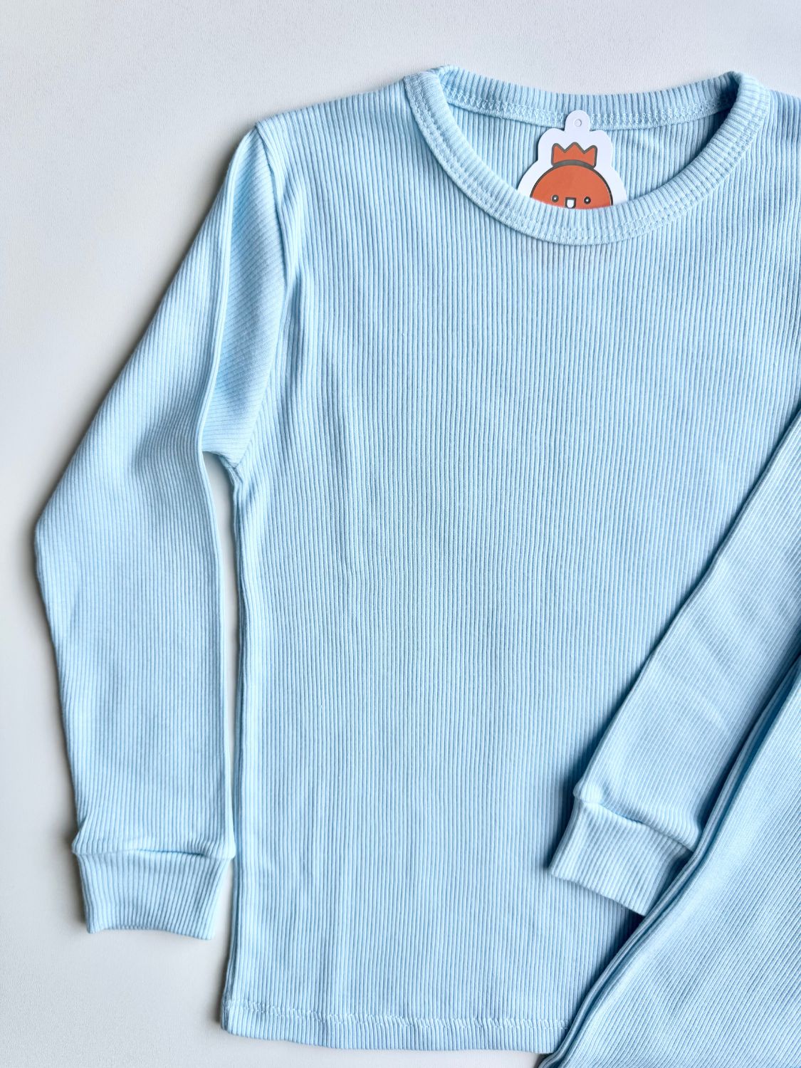Conjunto Blusa e Calça Canelado Azul Claro - Roupa de Bebê do Tamanho ...