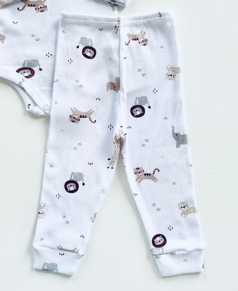 Conjunto Body e Calça Bebê Canelado Savana - Roupa de Bebê do Tamanho ...
