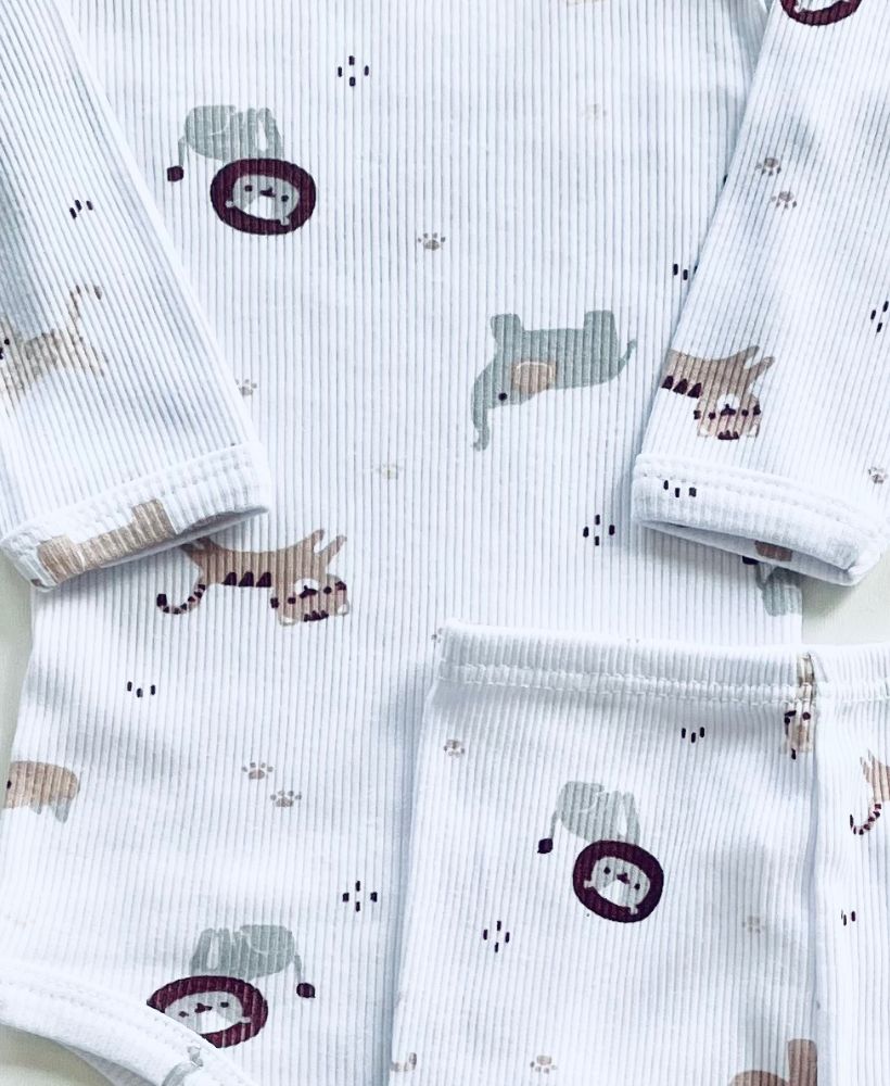 Conjunto Body e Calça Bebê Canelado Savana - Roupa de Bebê do Tamanho ...