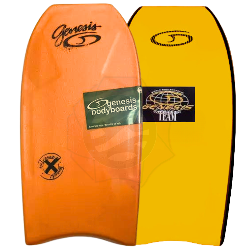 Prancha de Bodyboard Genesis | Modelo Extreme | Frente Laranja-Fundo ...
