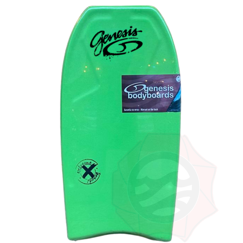 Prancha de Bodyboard Genesis | Modelo Extreme | Frente Verde-Fundo Azul ...